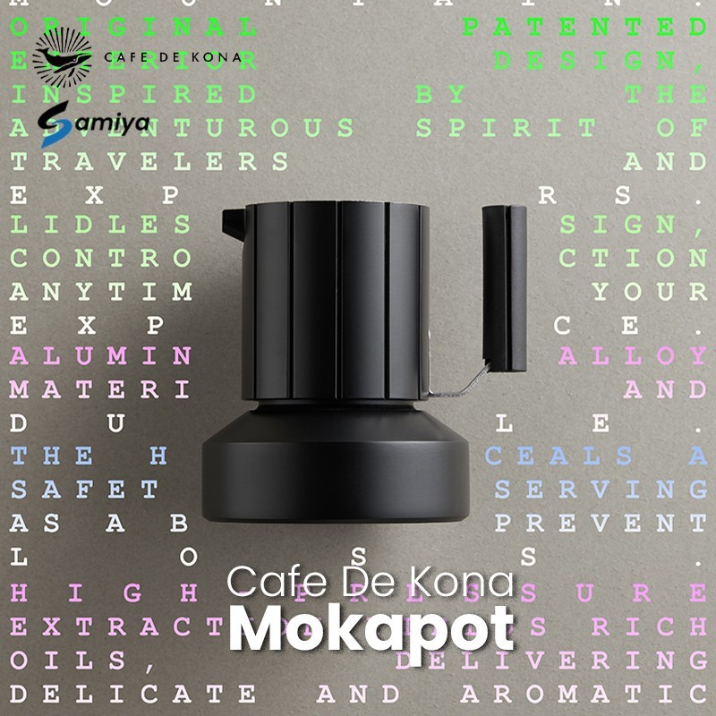 Jual CAFE DE KONA traveller 2 cactus moka pot espresso coffee maker 120ml / mokapot kopi 1-2cups ...