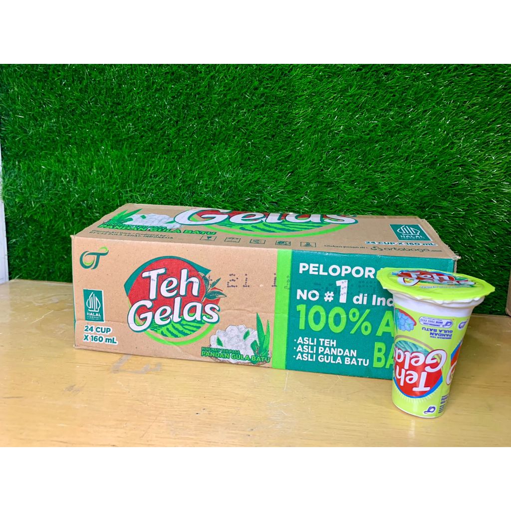 Jual Teh Gelas 1 Karton Original 160ml/Teh Gelas Pandan 160ml/Teh Gelas ...