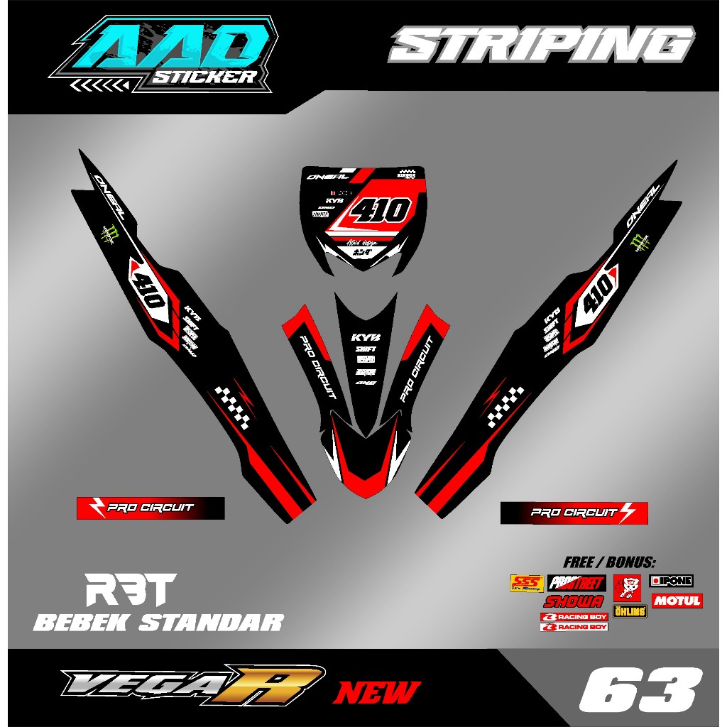 Jual STICKER STRIPING MOTOR RBT VEGA A NEW RBT BEBEK MODIF SUPERMOTO ...