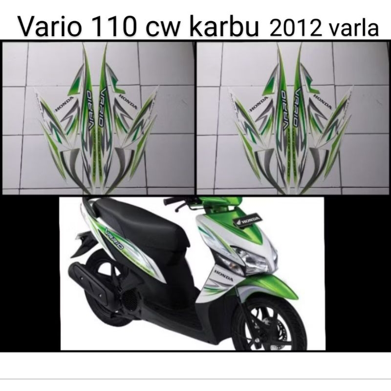 Jual STIKER STRIPING LIS LES POLET PLAT BODY MOTOR HONDA VARIO 110 CW KARBU 2012 VARLA PUTIH ...