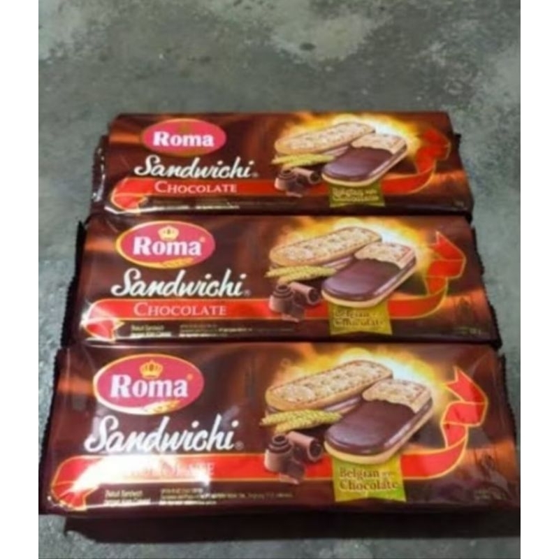 Jual ROMA SANDWICH CHOCOLATE 108 gram BELGIAN CHOCOLATE ( Biskuit Krim ...
