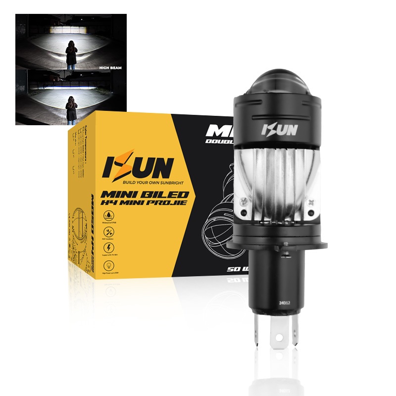 Jual ISUN Lampu H4 Mini BILED MB50 dengan Double-Lens Laser dan Kipas ...