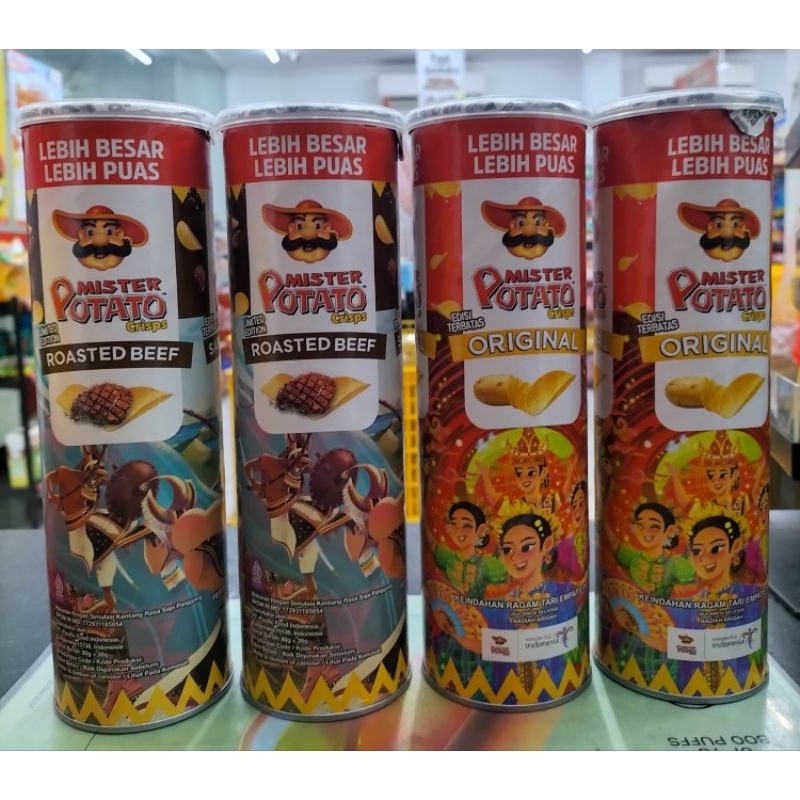 Jual Mister Potato Grapes Roasted Beef Original 106g | Shopee Indonesia