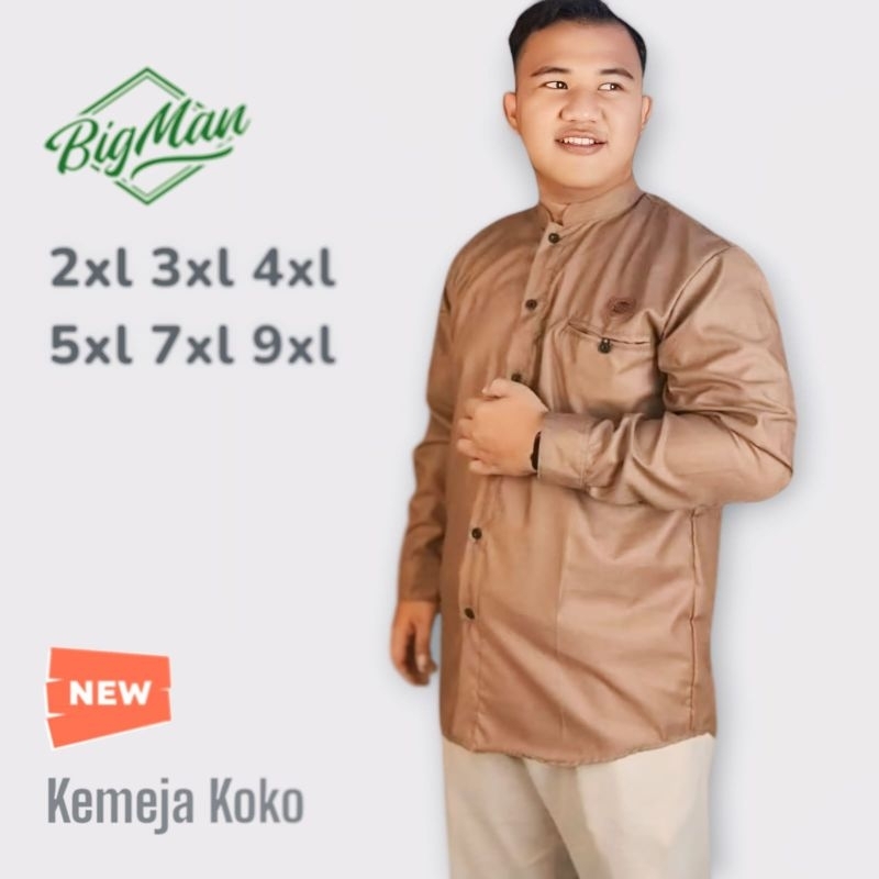 Jual Koko Panjang Jumbo Pria Big Size xxl xxxl xxxxl Baju Muslim Big ...