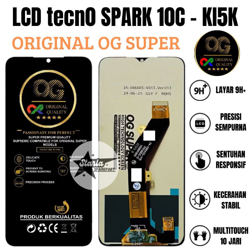 Jual LCD TOUCHSCREEN TECNO SPARK 10C - KI5K OG SUPER GRATIS LEM+OBENG ...