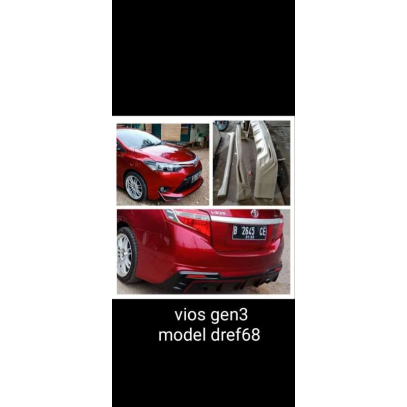 Jual bodykit Toyota Vios gen 3 bodikit vios body kit / bodikit plastik ...
