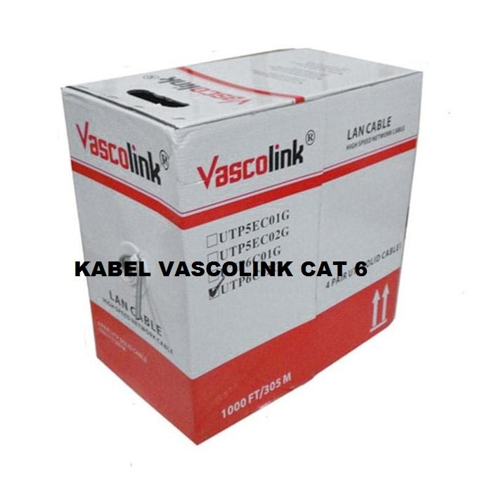 Jual Kabel LAN Vascolink Cat6 - Kabel UTP Cat 6 Vascolink - GREY-305Meter | Shopee Indonesia