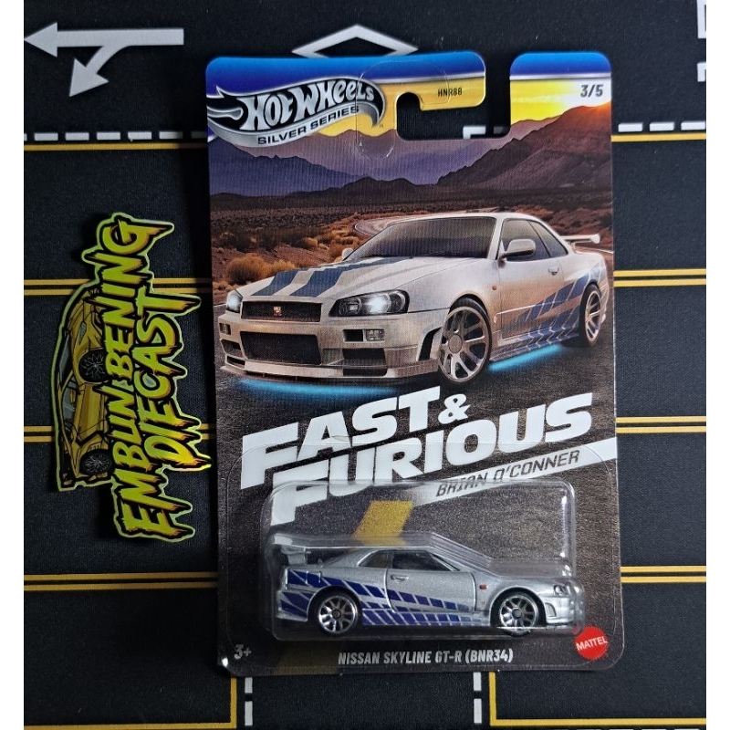 Jual HOT WHEELS NISSAN SKYLINE GT-R (BNR34) FnF Brian O'Conner | Shopee ...
