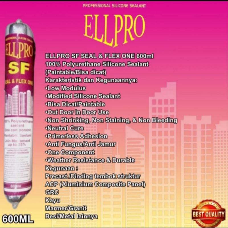 Jual Lem PU Beton/Precast Sosis ELLPRO SF SEAL N FLEX Polyurethane ...