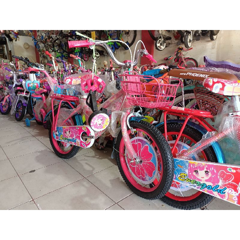 Jual SEPEDA MINI KERANJANG EVERGOLD RING 16 INCHI (PINK) | Shopee Indonesia