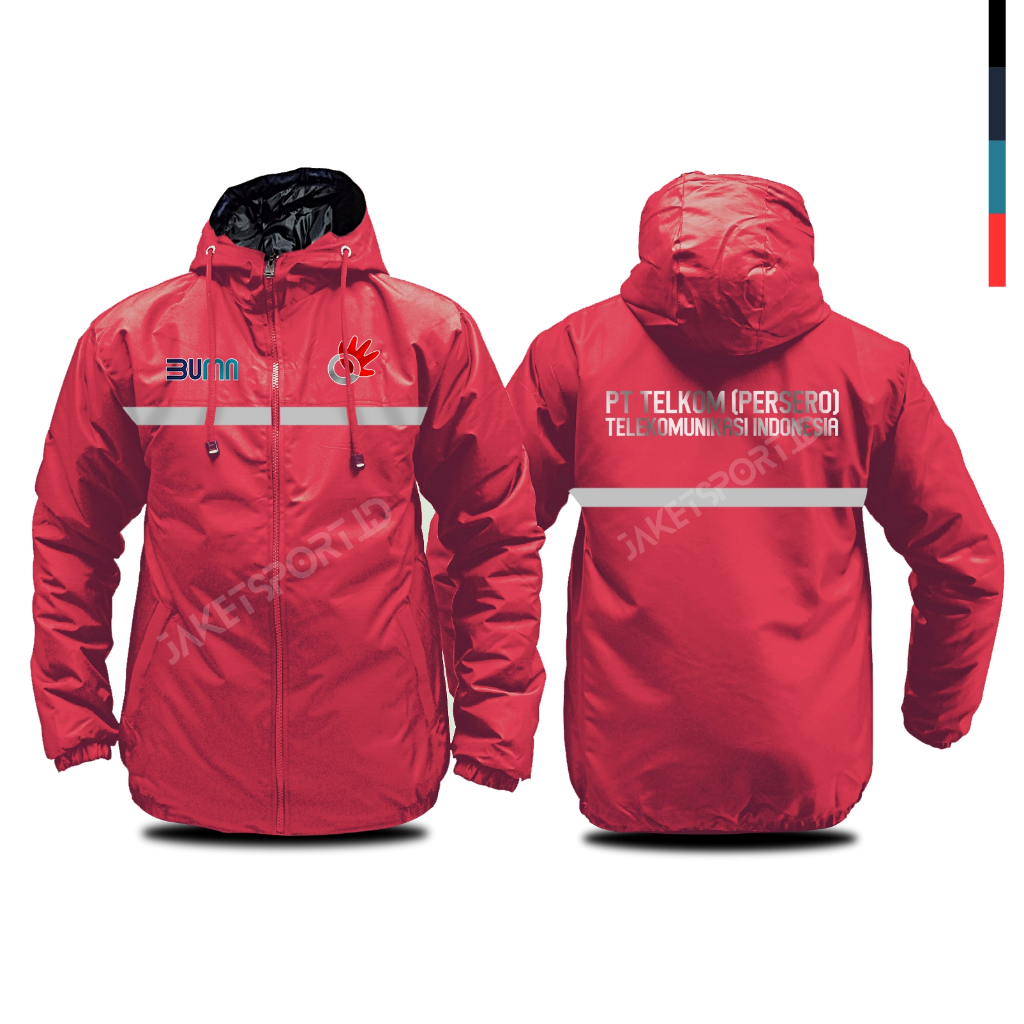 Jual Jaket PT TELKOM Scotlght parasut tahan angin tebal jacket ...