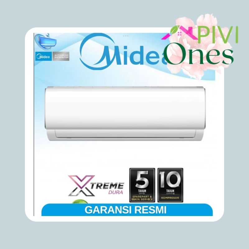 Jual AC Midea 1/2 PK Split R32 MSFC-05CRN2X Xtreme Dura Gold Fin ...
