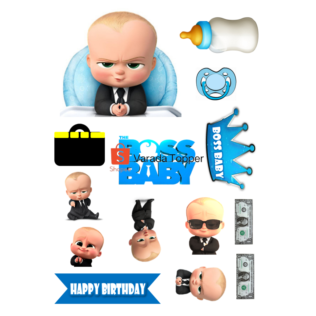 Jual Topper BABY BOSS Custom nama/ Hiasan Cake BOSS BABY | Shopee Indonesia