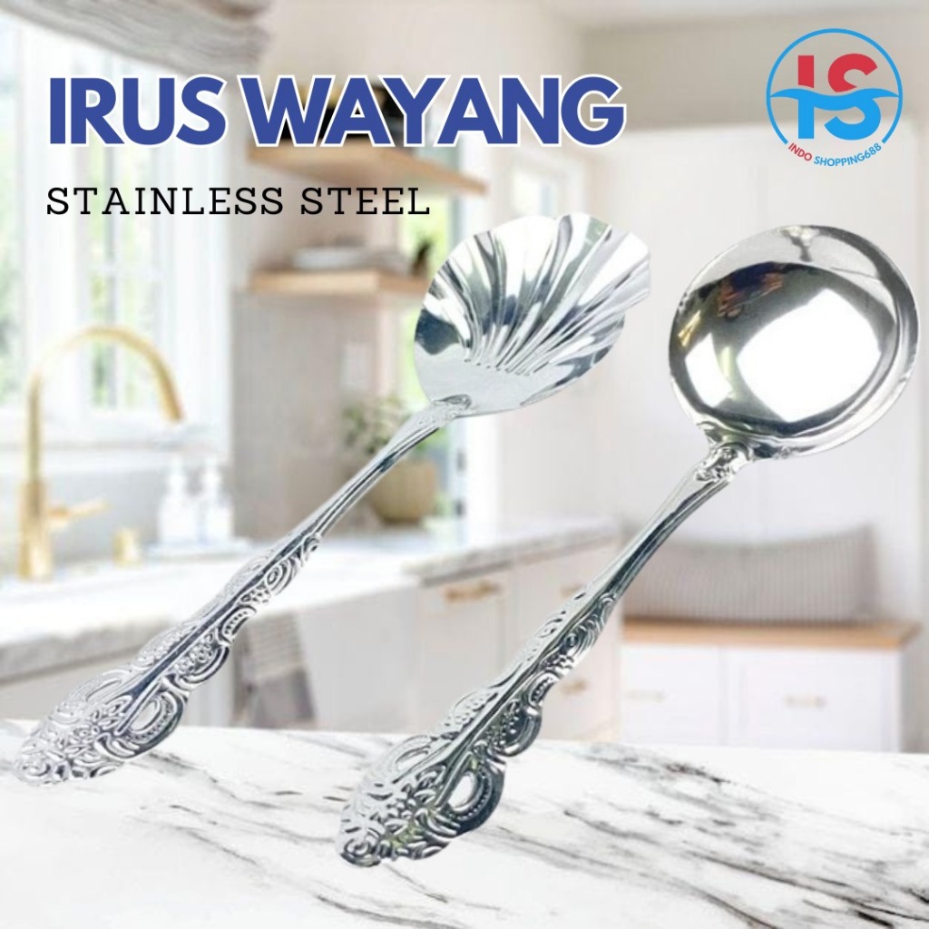 Jual IS - SENDOK SOP SAYUR MOTIF KERANG DOLL STAINLESS / SENDOK ...