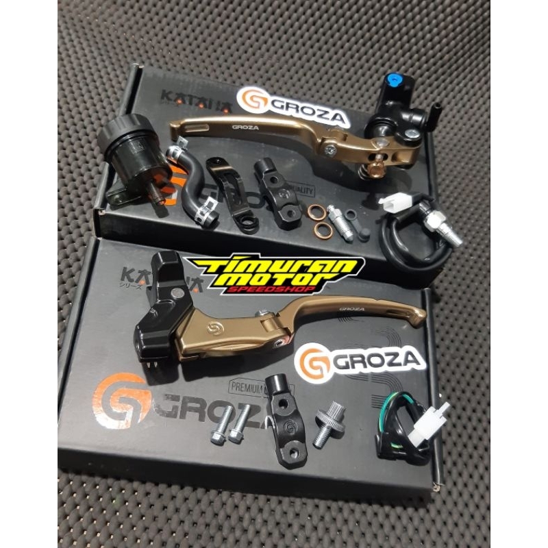 Jual MASTER REM GROZA KATANA 14 MM GOLD SET HANDEL KIRI | Shopee Indonesia