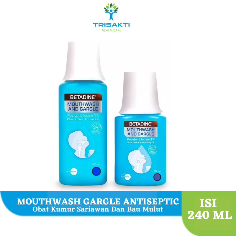 Jual BETADINE MOUTHWASH GARGLE ANTISEPTIC 200 ML - 190 ML - 100 ML OBAT KUMUR SARIAWAN DAN BAU ...