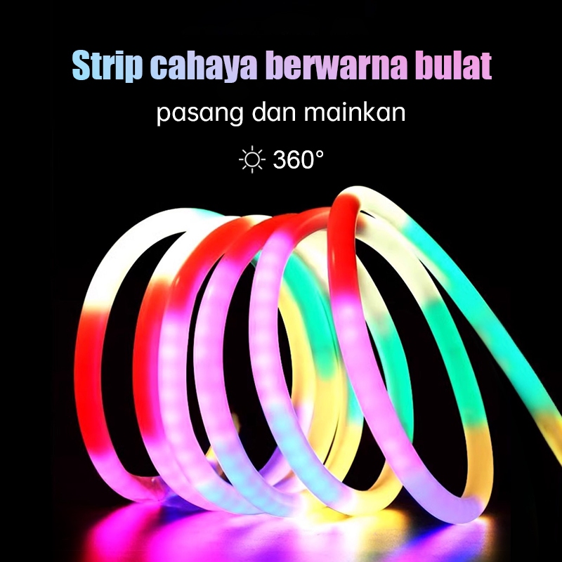Jual PAKET LAMPU STRIP LED NEON FLEX 360 BULAT WATERPROOF / NEON FLEX ...