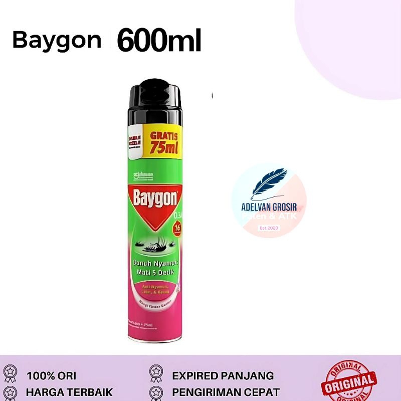 Jual Baygon semprot anti nyamuk lalat & kecoa isi 600ml | Shopee Indonesia