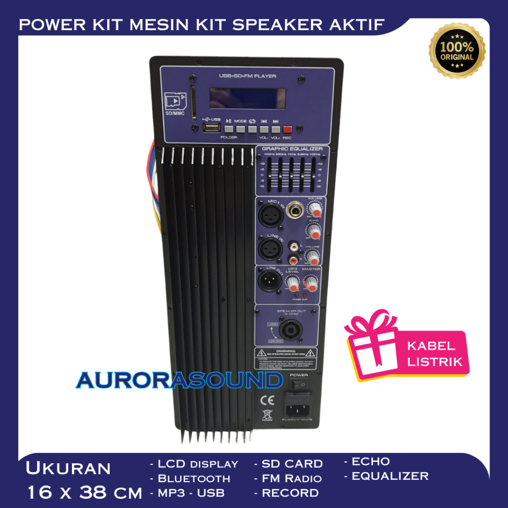 Jual POWER KIT MESIN KIT SPEAKER AKTIF 500-1000 WATT UKURAN 16 X 38 CM ...