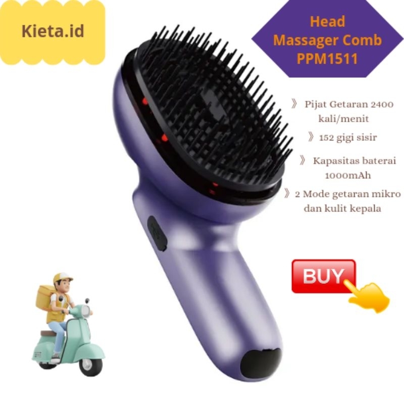 Jual Massage PPM1511 Head Massager Essential Oil Massage Comb Pijat ...