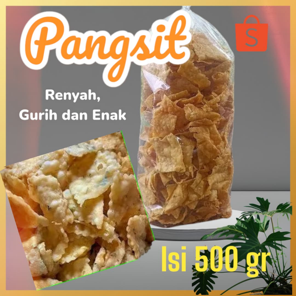 Jual Kripik PANGSIT Bawang 500 gr Asin, Gurih dan Renyah produksi kab ...