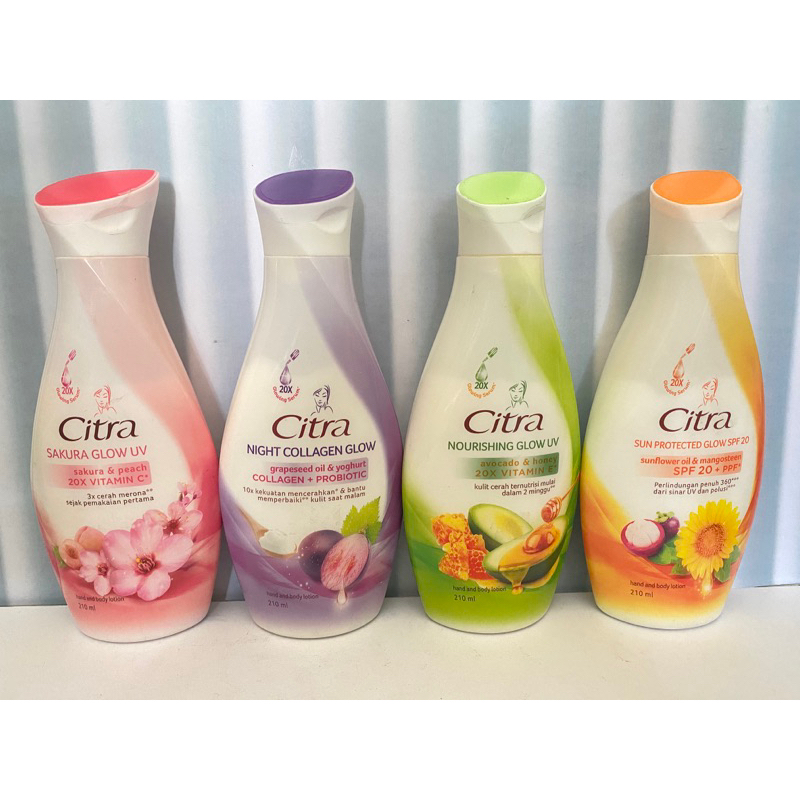 Jual Citra Handbody Sakura Glow Uv Night Collagen Glow | Nourishing ...