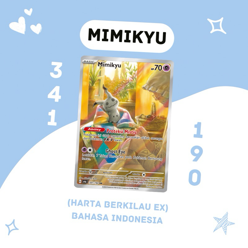 Jual Mimikyu AR SV4A 341/190 Pokemon TCG Indonesia | Shopee Indonesia
