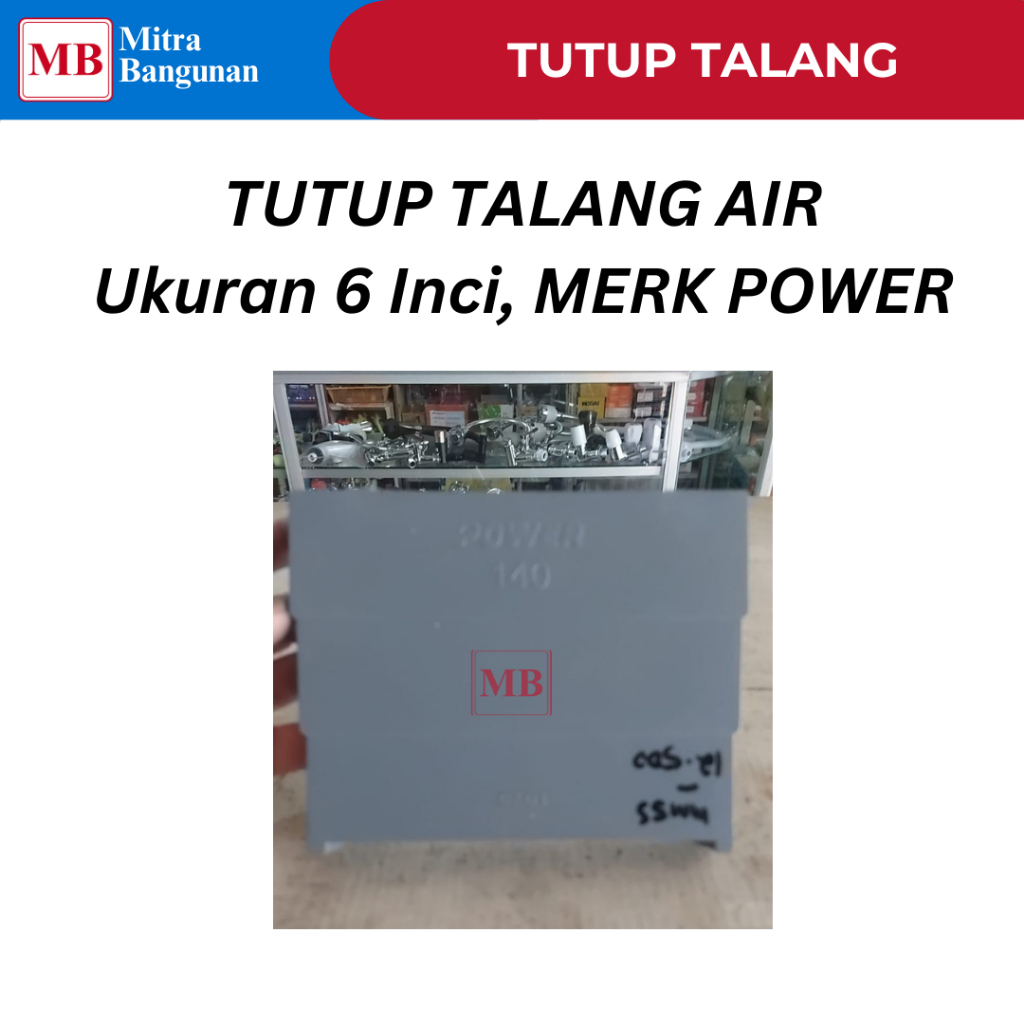 Jual POWER TUTUP TALANG AIR KOTAK PVC 6 INCI TEBAL MURAH | Shopee Indonesia
