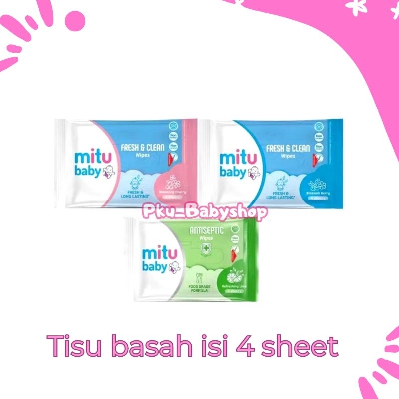 Jual TISU BASAH MITU ISI 4 LEMBAR | Shopee Indonesia