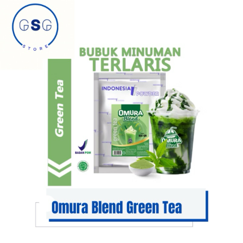 Jual Omura Blend Rasa Green Tea 500gr / Bubuk Minuman / Powder Minuman ...