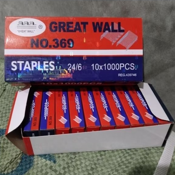 Jual ISI STAPLES GREDWAL BESAR ORIGINAL PERPACK:10 KOTAK | Shopee Indonesia