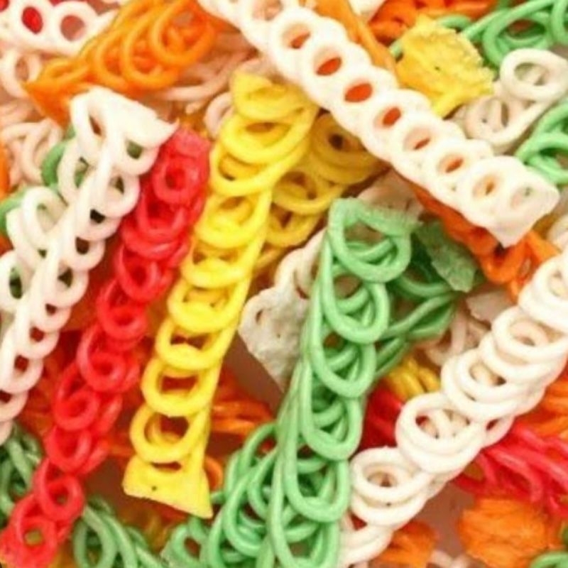 Jual Kerupuk Rantai Warna / Kerupuk Tangga/ Kerupuk Kepang Mini ...