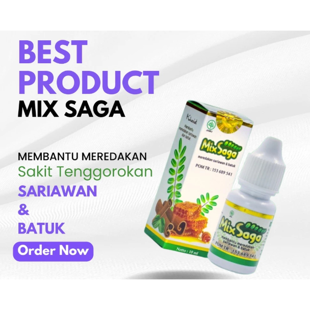 Jual MixSaga Sariawan & Batuk Original 10 ml Green Zone Herbal Mix Saga ...