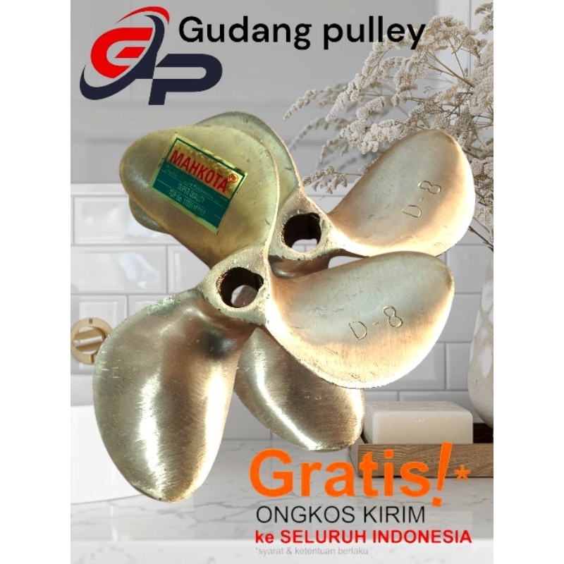Jual besi kuningan asli>>> Grosir kipas perahu baling perahu D-8 as 3/4 ...