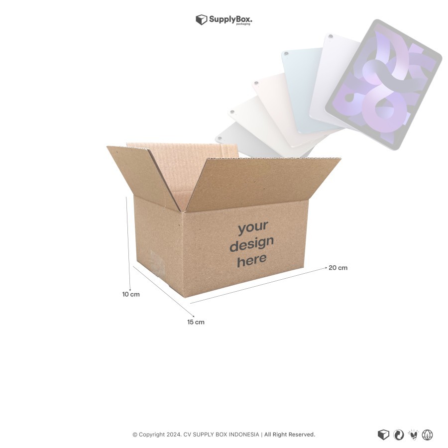 Jual KARDUS BOX PACKAGING PRINTING 20 x 15 x 10 CM | Kardus | Cardboard ...