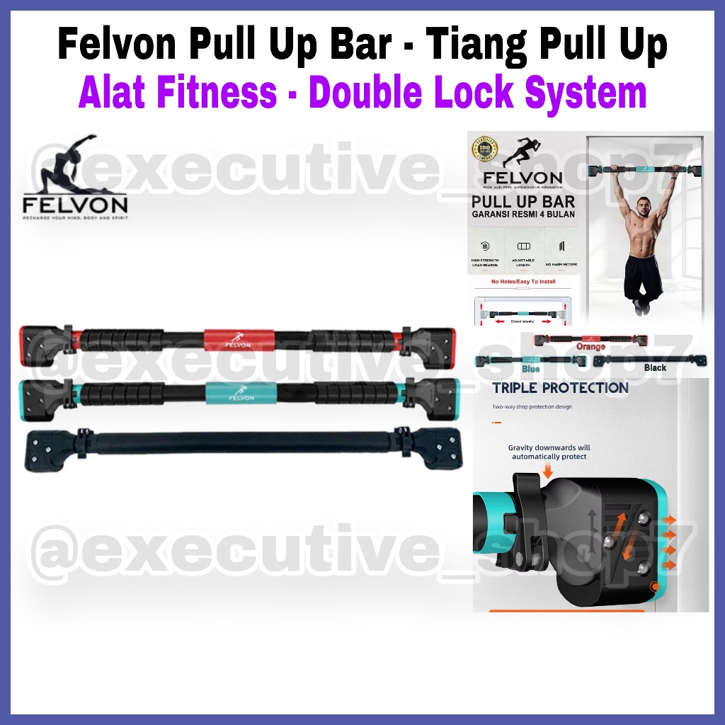 Jual Felvon Pull Up Bar - Tiang Pull Up - Alat Fitness - Double Lock ...
