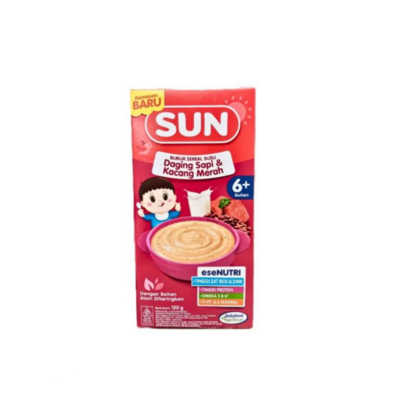 Jual SUN 6+ Bubur Sereal Susu~Daging Sapi dan Kacang Merah 120gr ...