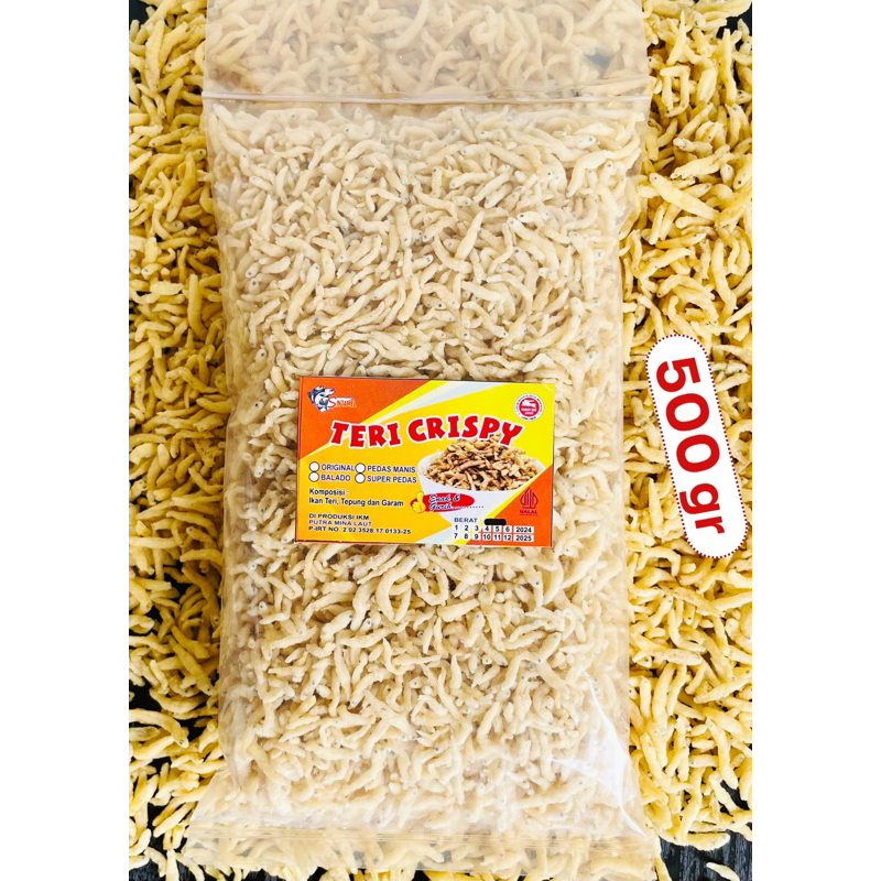 Jual Teri Crispy 500gram Kualitas Super-Teri Krispi sintamel- lauk Teri ...