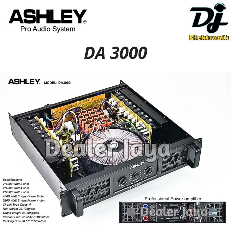 Jual Power Amplifier Ashley DA 3000 / DA3000 - 2 channel | Shopee Indonesia