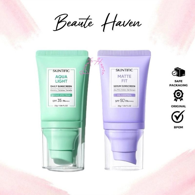 Jual SKINTIFIC - Aqua Light Daily Sunscreen SPF 35 PA+++ 30ml | Matte ...