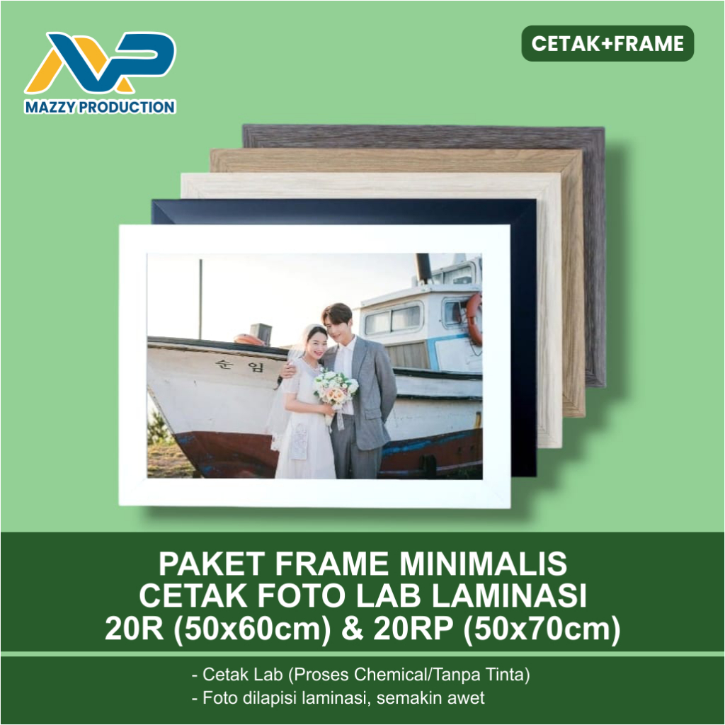Jual Paket Cetak 20R & 20RP Laminasi Frame Foto Minimalis Tanpa Kaca ...