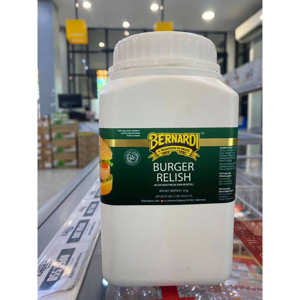 Jual BERNARDI BURGER RELISH 1KG (9940995003) | Shopee Indonesia