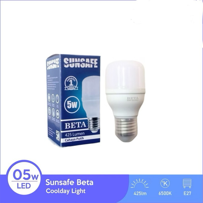 Jual Lampu LED Sunsafe Beta 05 Watt Warna Putih | Shopee Indonesia