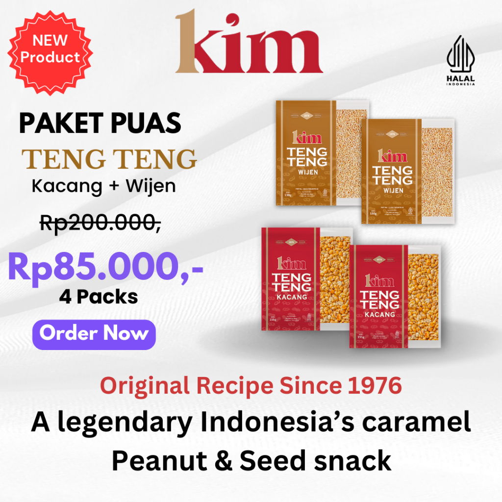 Jual KIM Teng Teng Paket Puas isi 4 packs Kacang dan Wijen | Shopee ...