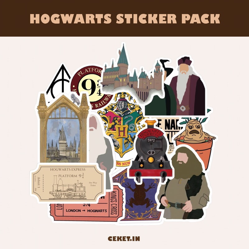 Jual Hogwarts Sticker Pack - Harry Potter Sticker (16pcs) | Shopee ...