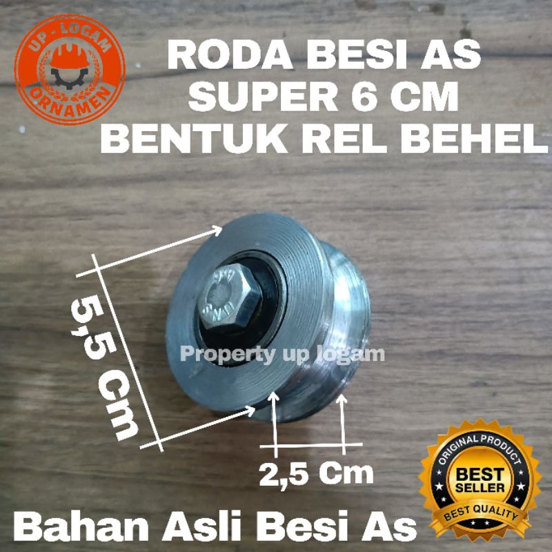 Jual Roda Pagar Besi As Asli Super Tanpa Casing / Roda Only Ukuran 6 Cm ...