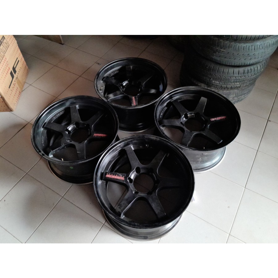 Jual VELG MOBIL BUAT PAJERO FORTUNER RING 18 PCD 6X139,7 BLACK TE37 JDM MURAH BAGUS BEKAS ...