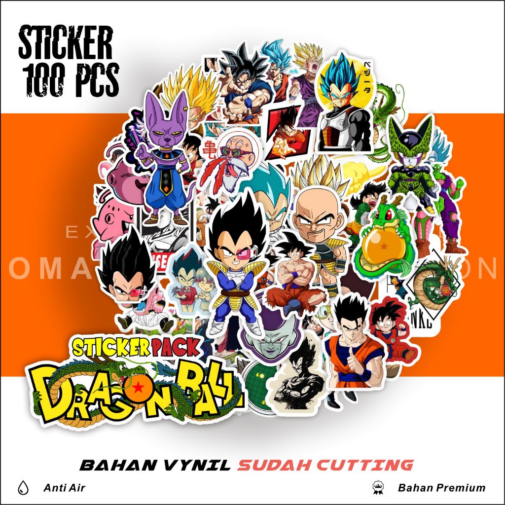 Jual Stiker Pack Aesthetic Dragonball Dragon Ball Z bahan Vinyl ...
