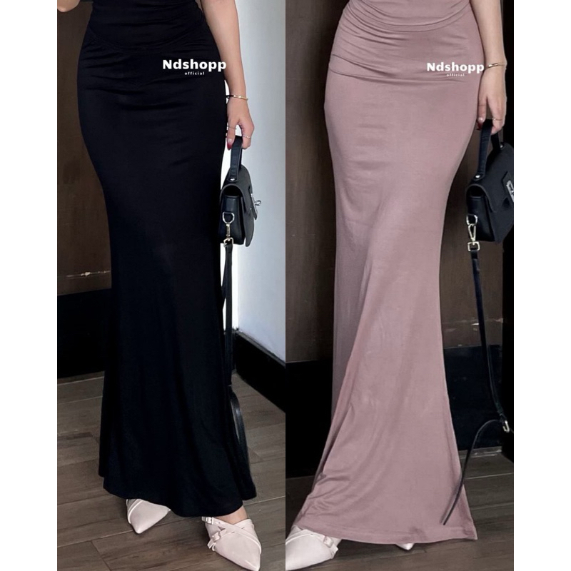 Jual Aluna Rok Mermaid Skirt Rok Wanita Model Rok Duyung Panjang ...