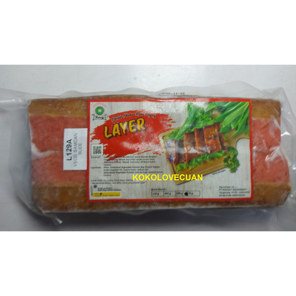 Jual Vegetarian Sancam Slice Layer B2 Belly 素食 五花肉 五花腩 protein kacang ...